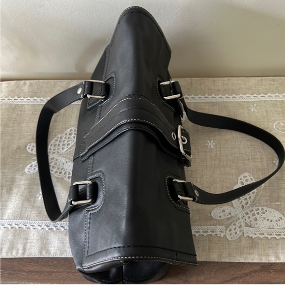 Coach | Bags | Coach Hamilton Black Leather Satchel Bag | Poshmark